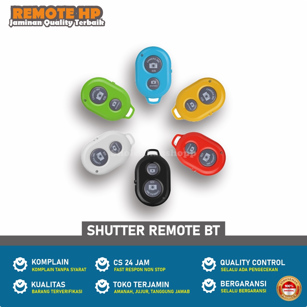 Jual Remote Bluetooth Selfie Photo Remot Foto Kamera Android Ios Iphone ...
