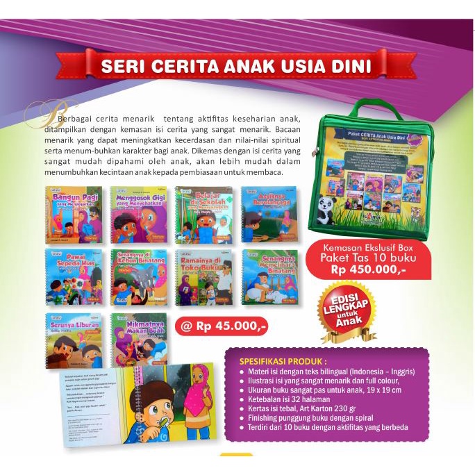 Jual Buku Anak Bilingual - Seri Cerita Anak Usia Dini | Shopee Indonesia
