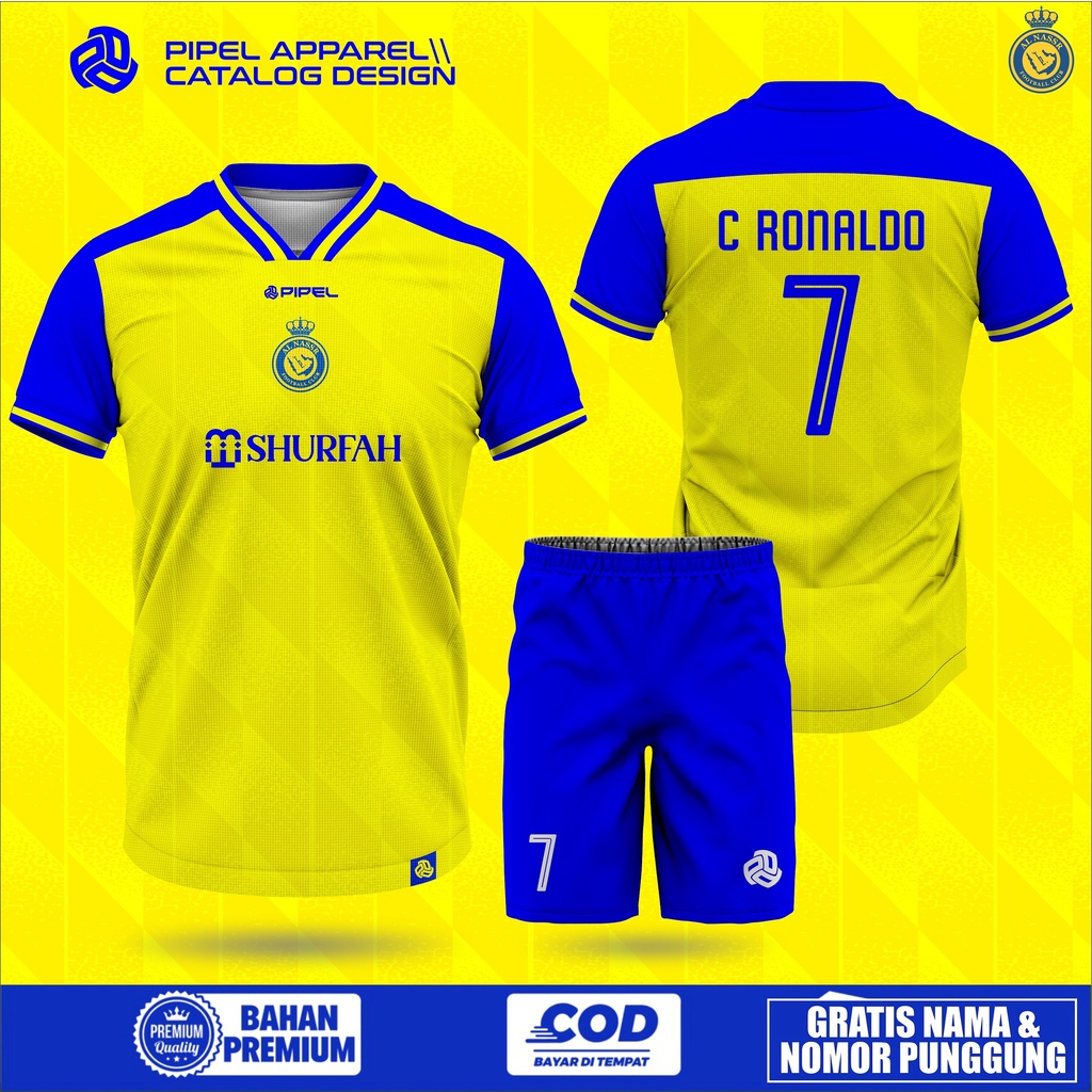 Jual JERSEY KAOS FANTASY AL NASSR KLUB BARU RONALDO GRATIS NAMA DAN ...