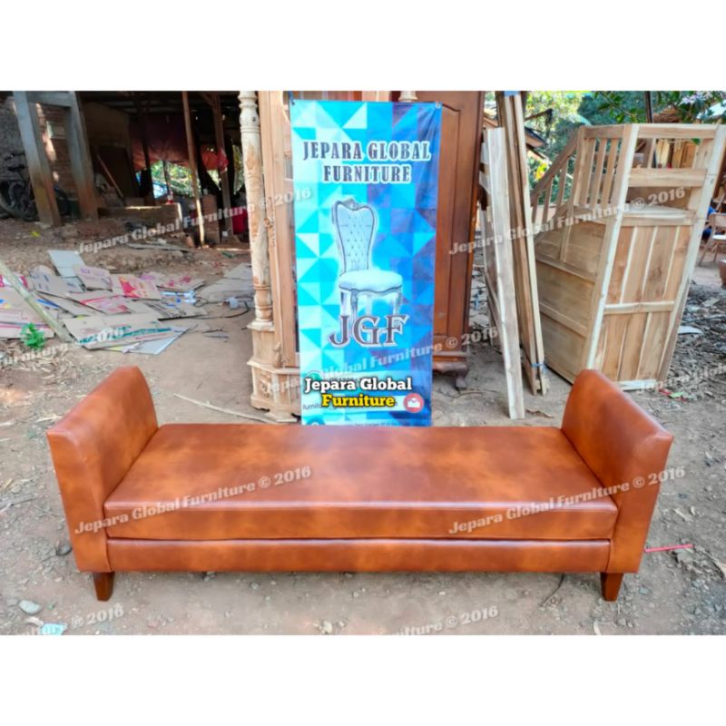 Jual Bangku Bench Jok klasik leather Jati Busa SUPER ( kursi sofa stool ...