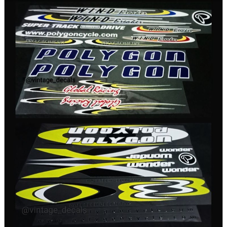 Jual sticker decals set sepeda POLYGON balap bajul WIND BREAKER dan ...