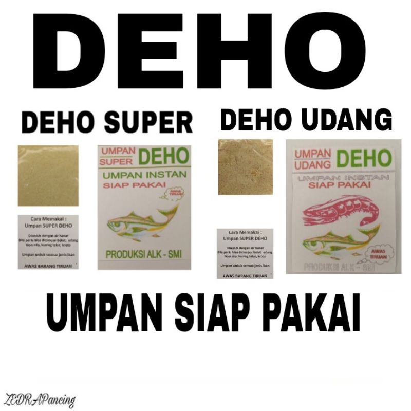 Jual 10 BUNGKUS - DEHO UMPAN IKAN SIAP PAKAI / DEHO SUPER / DEHO UDANG ...