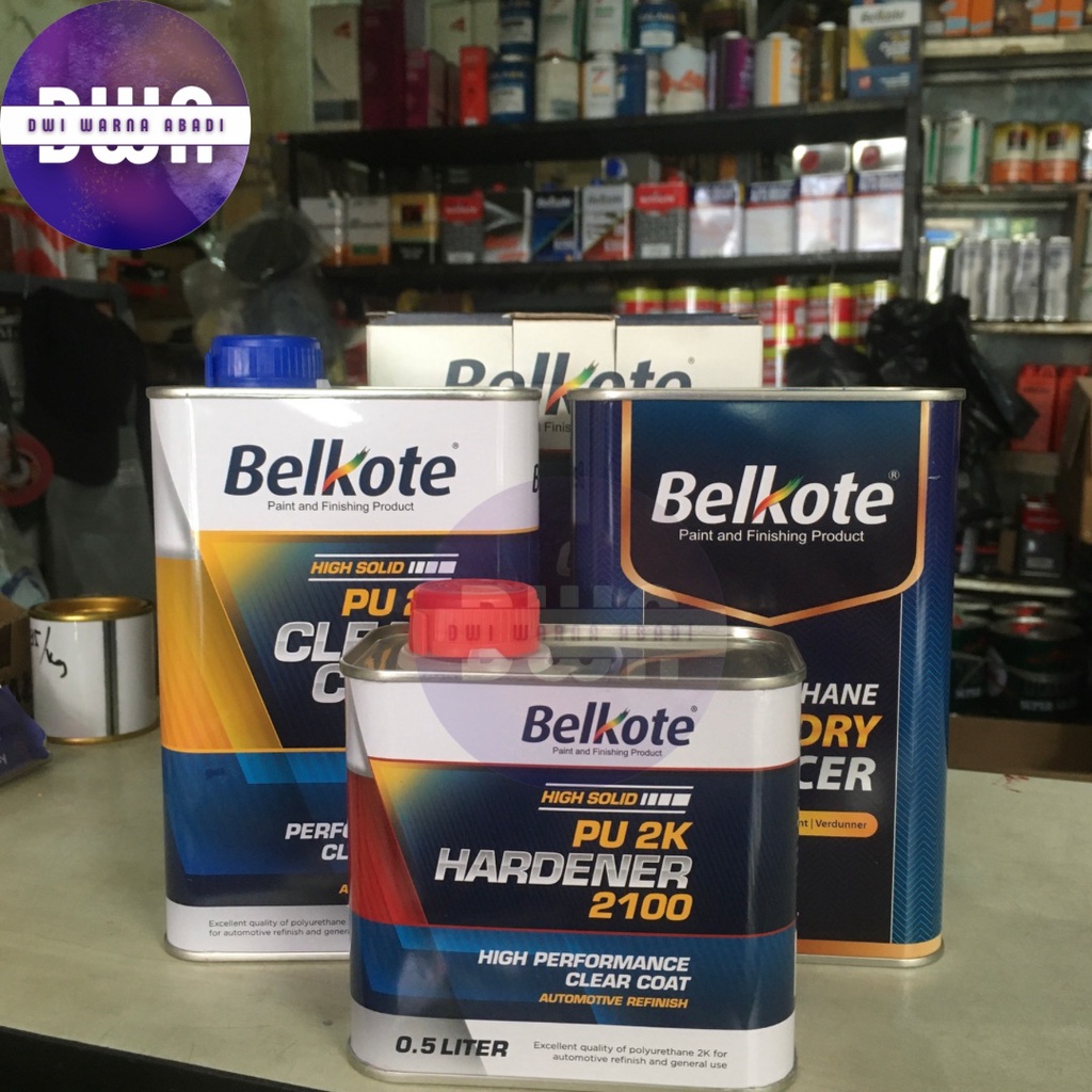 Jual PAKET Belkote Clear Coat Pu 2K 2100 HS + Thinner Reducer Slow Dry | Shopee Indonesia