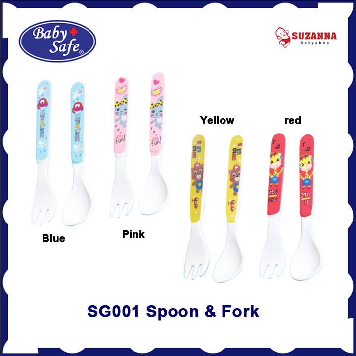 Jual Baby Safe SG001 Spoon & Fork Sendok Makan Anak | Shopee Indonesia