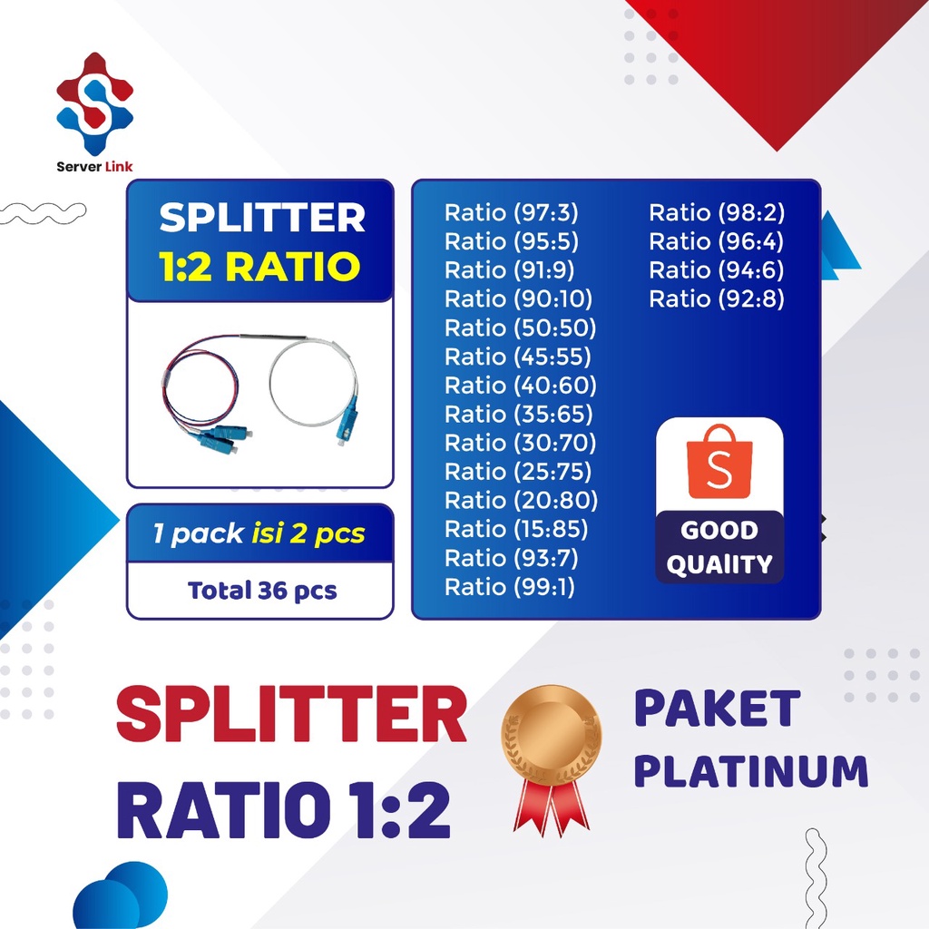 Jual Splitter Ratio 1:2 Ratio paling Komplit 1 paket Isi Lengkap ...