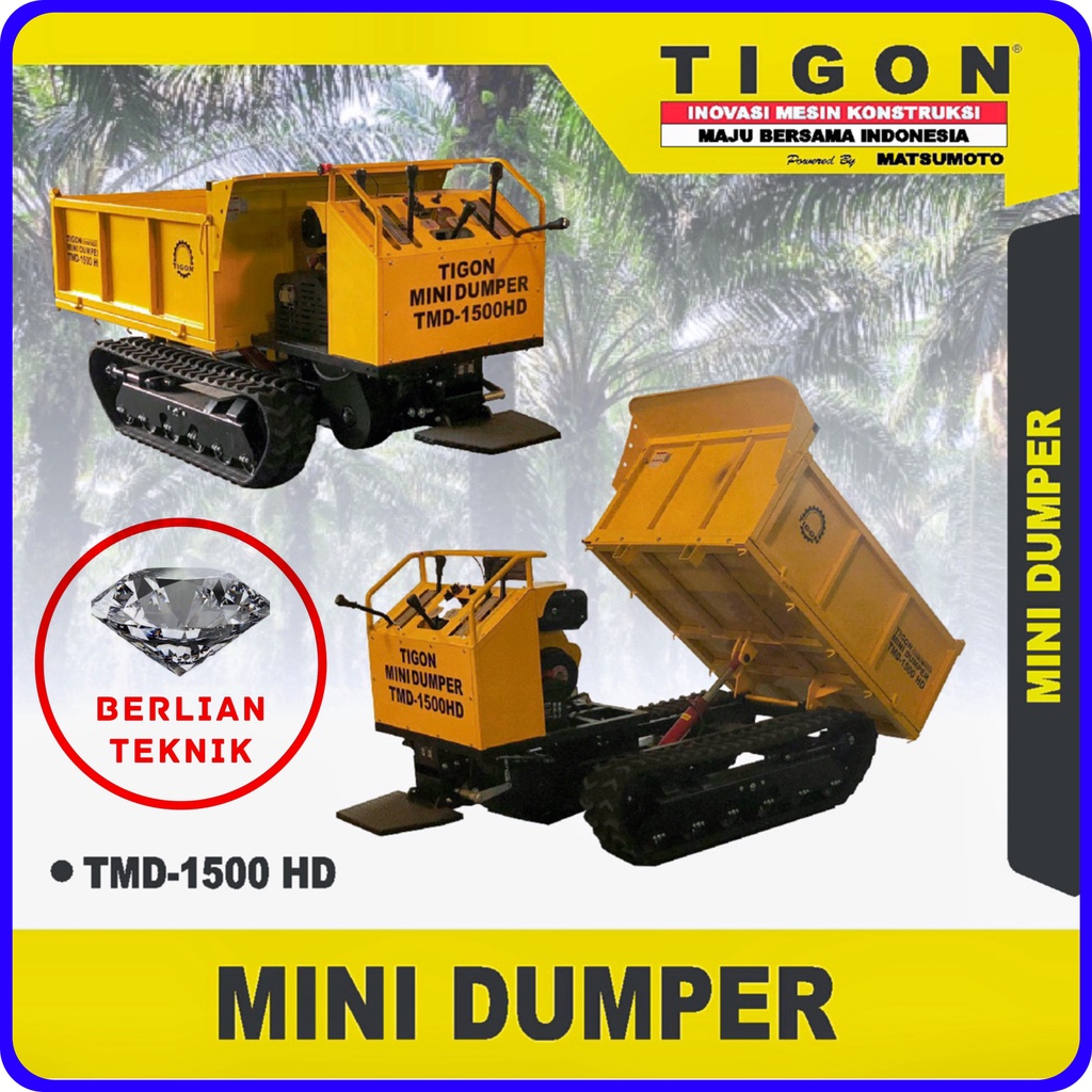 Jual Mini Dumper Crawler TIGON TMD 1500 HD | Load 1.5 Ton | Shopee Indonesia