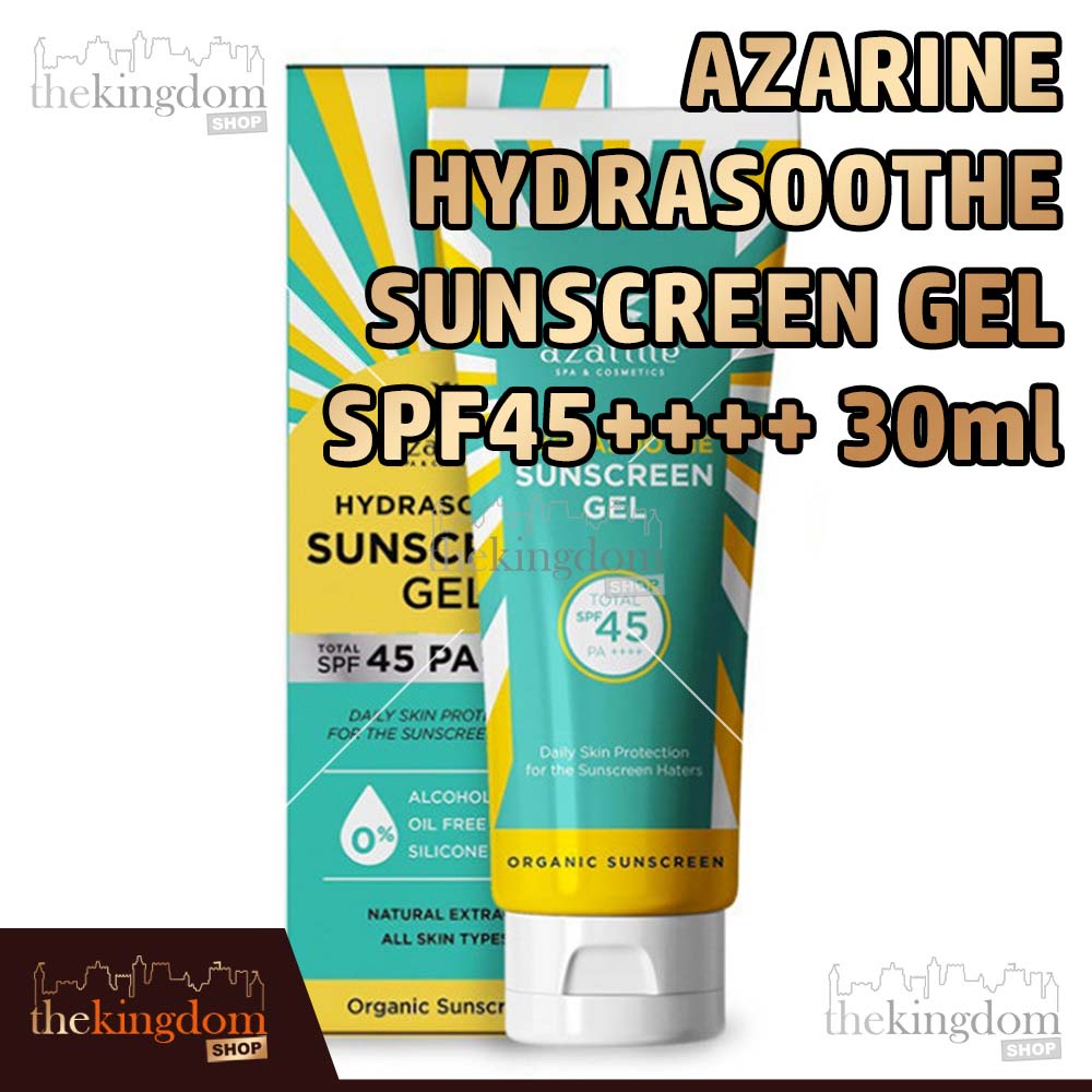 Jual Azarine Hydrasoothe Sunscreen Gel SPF 45 PA++++ 30ml | Shopee Indonesia