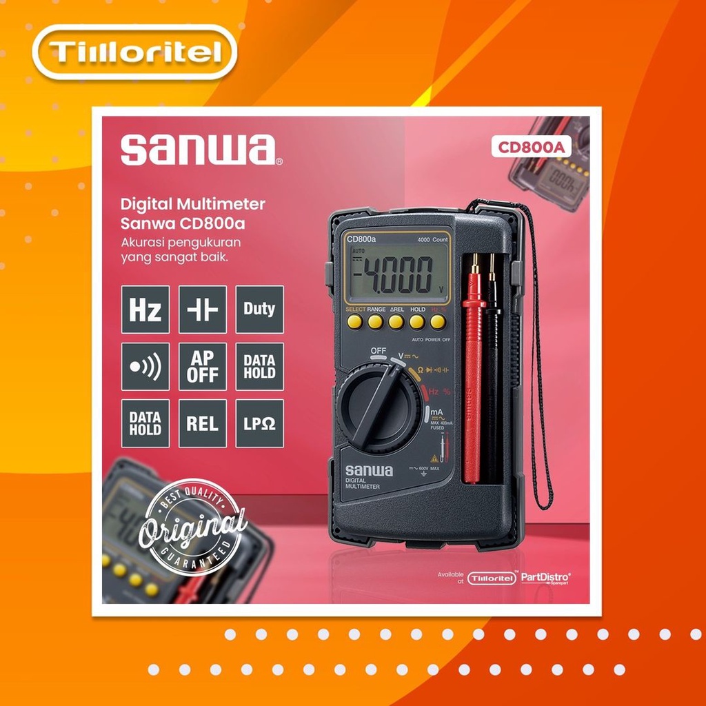 Jual MULTITESTER SANWA ORIGINAL CD800A | Shopee Indonesia
