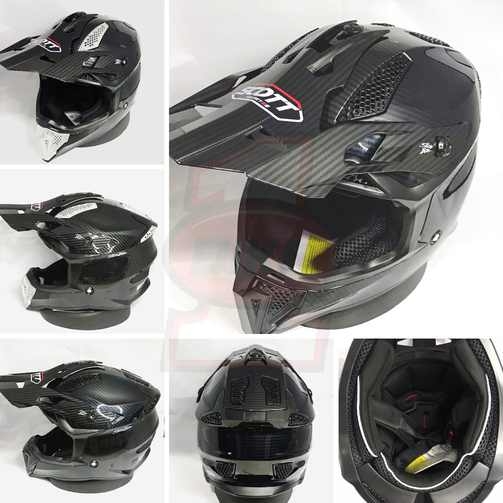 Jual HELM SCOTT MOTOR CROSS TRAIL DEWASA CARBON ORIGINAL PREMIUM ...
