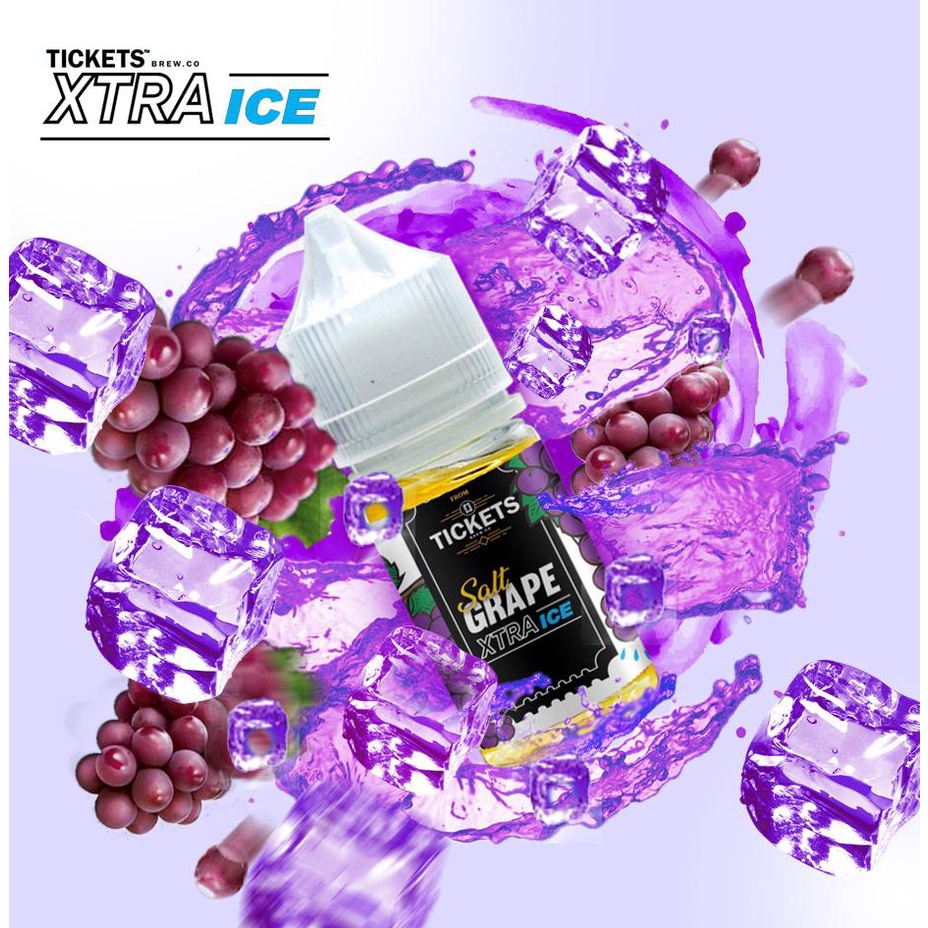 Jual TICKET GRAPE XTRA ICE SALT NIC 30ML / 30MG by TICKETS BREW ...
