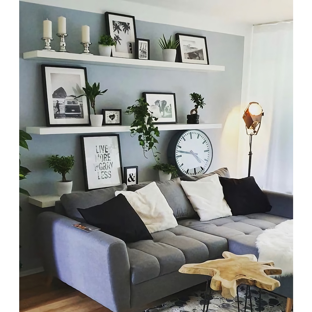 Jual Rak Dinding Tempel Minimalis 120cm x 12cm Kamar Ruang Tamu ...