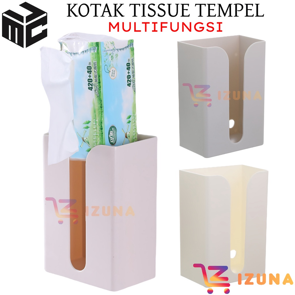 Jual [IZUNA] KOTAK TISSUE TISU TEMPEL DINDING / TEMPAT TISU TEMPEL DINDING MULTIFUNGSI UNTUK ...