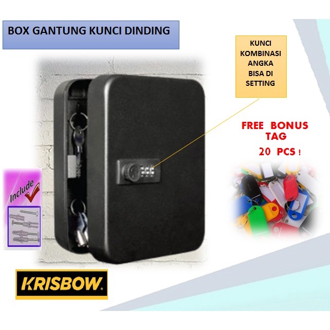Jual KEY BOX GANTUNGAN KUNCI DINDING KOTAK KUNCI BESI DINDING KEY BOX ...