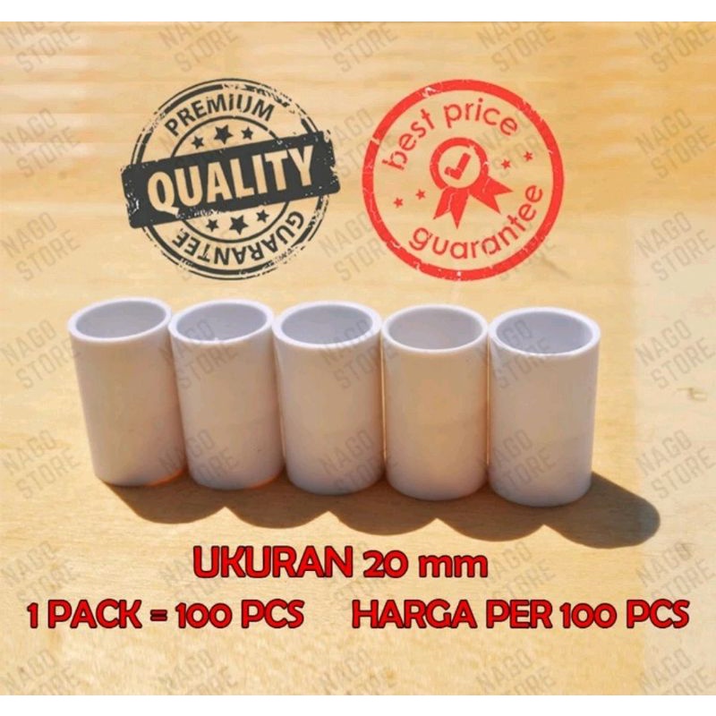 Jual sok pipa-sock pipa pvc sambungan conduit listrik 20 mm | Shopee ...