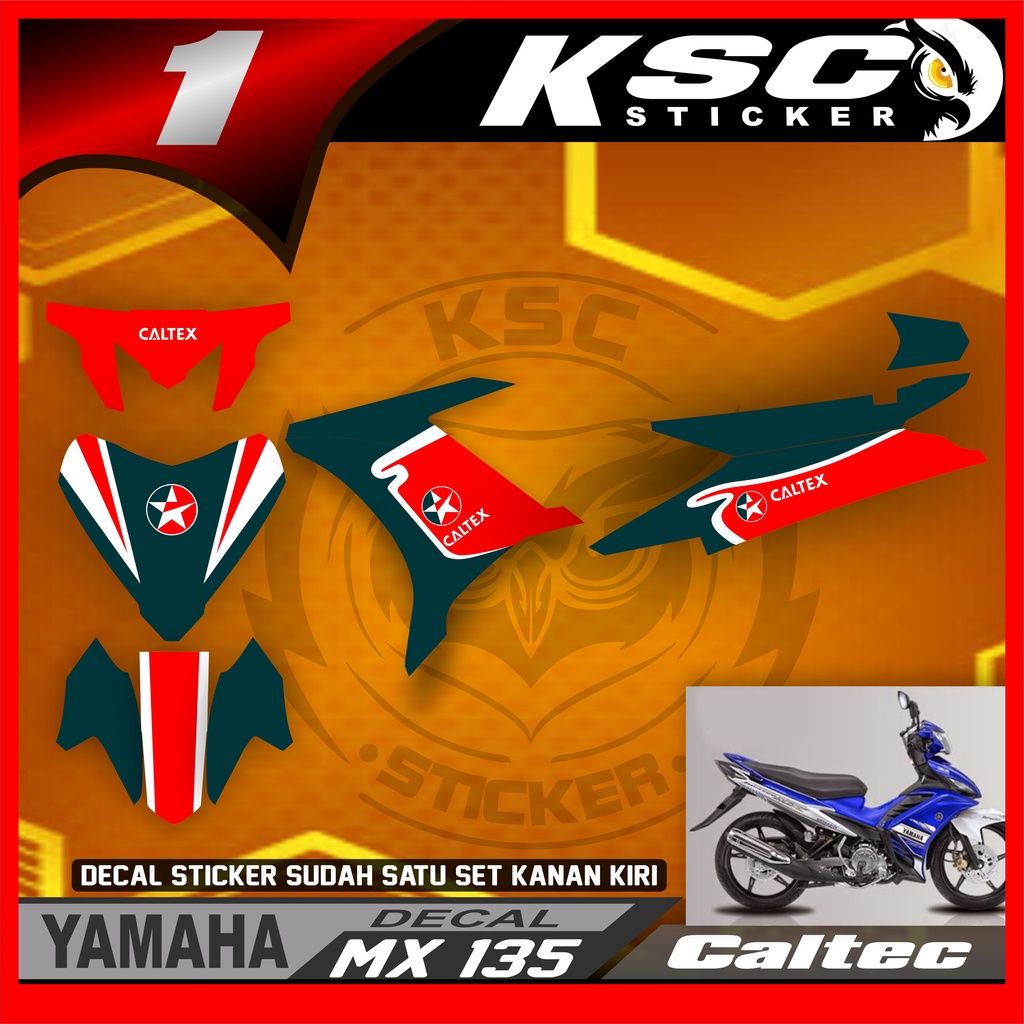 Jual Stiker Jupiter Mx 135 New Full Body CALTEX (KD-1) Decal Jupiter Mx 135 Full Body Variasi ...