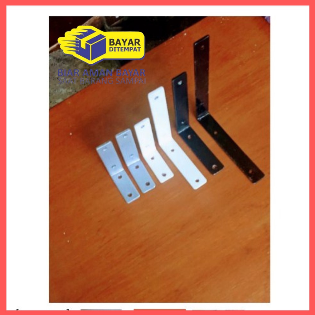 Jual [COD] Bracket Ambalan Siku Besi Penyangga Rak Dinding Ambalan Tempel - bracket rak tempel ...