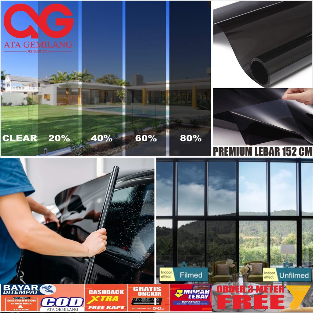 Jual Kaca Film Jendela Rumah Peredam Panas Kaca Film One Way Cermin ...