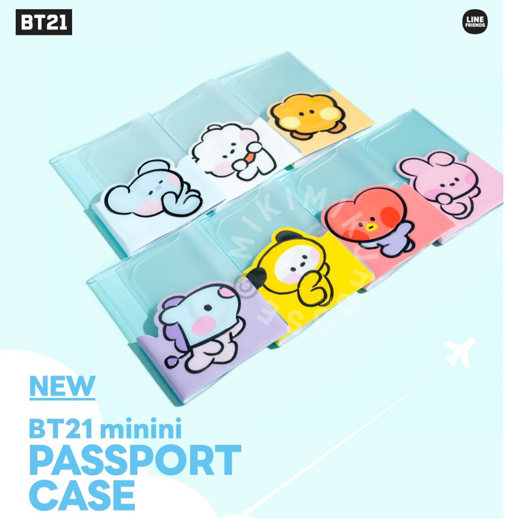 Jual BT21 MININI PASSPORT CASE OFFICIAL COVER TEMPAT BTS KPOP | Shopee ...