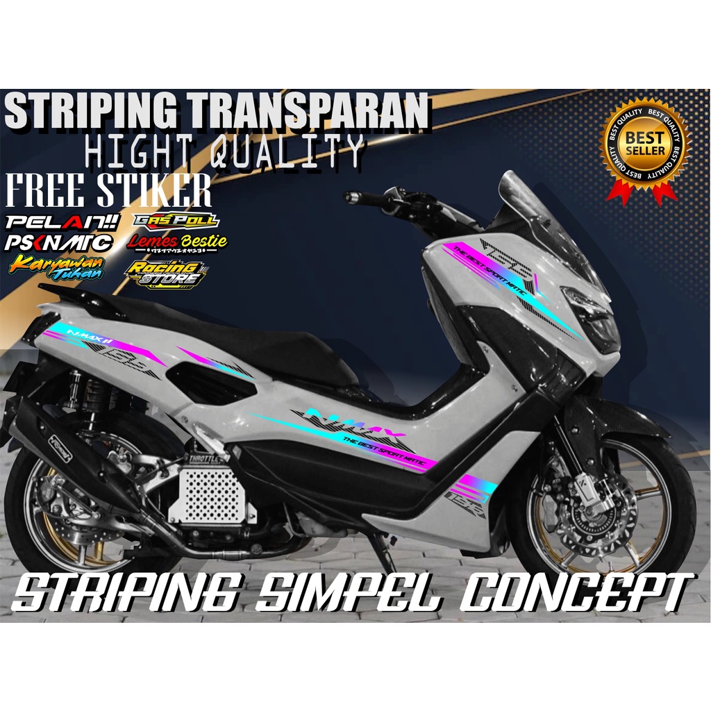 Jual STRIPING TRANSPARAN YAMAHA N MAX OLD STIKER N MAX VARIAN WARNA ...