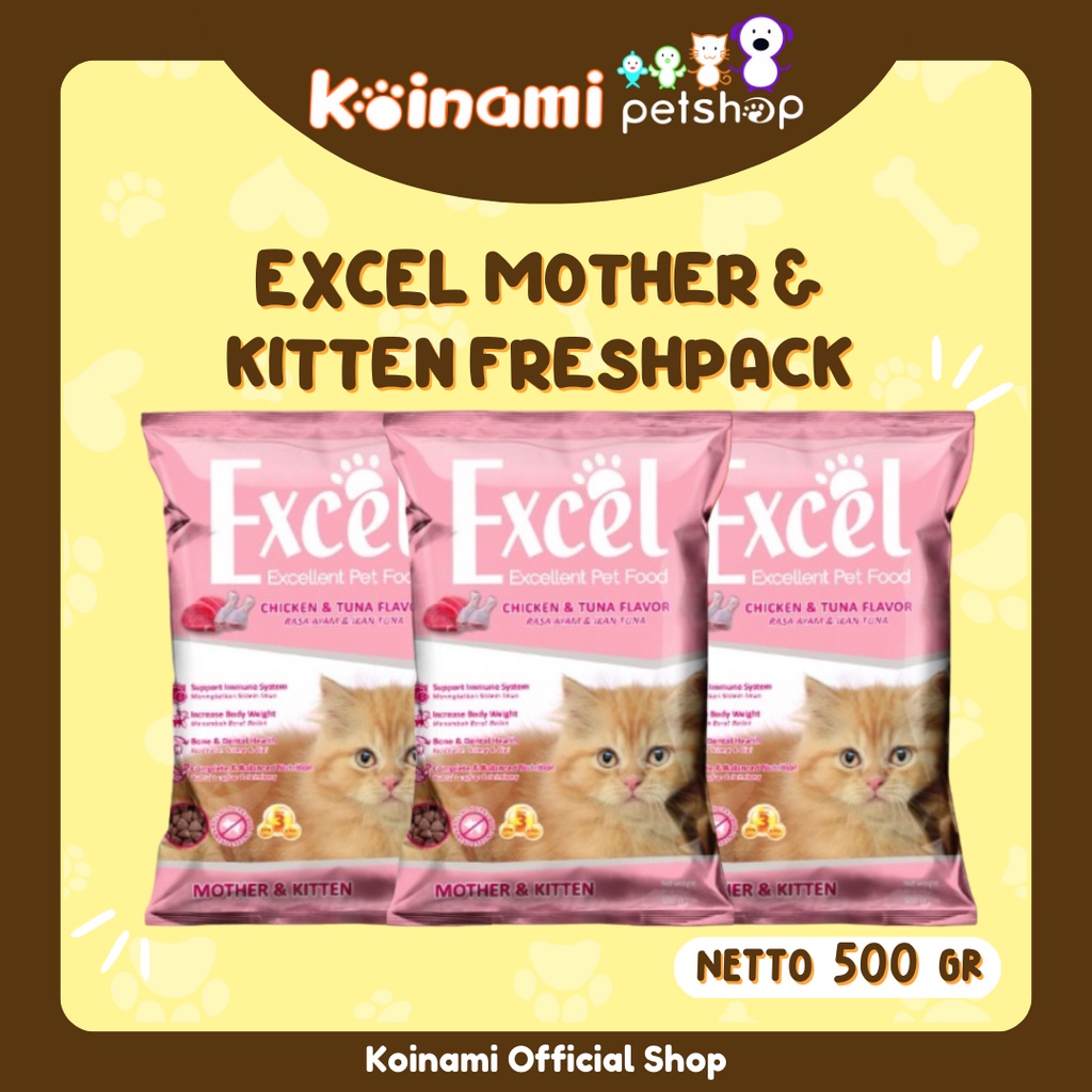 Jual Excel Mother & Kitten Makanan Kucing Freshpack 500gr / Excel ...