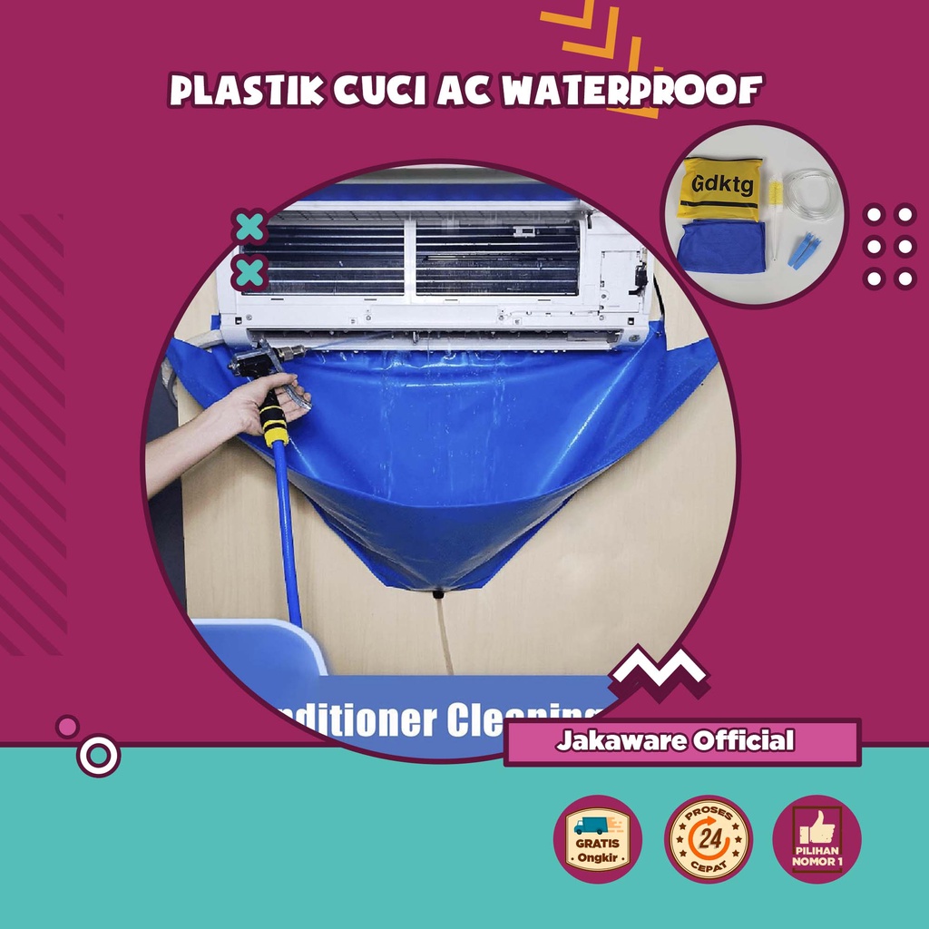 Jual GDKTG PLASTIK CUCI AC AIR CONDITIONER CLEANING COVER WATERPROOF ...