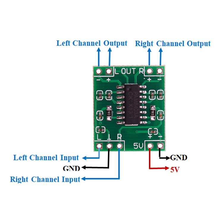 Jual PAM8403 Amplifier Speaker 5V 3W Class D Stereo 5 Volt 3 Watt ...