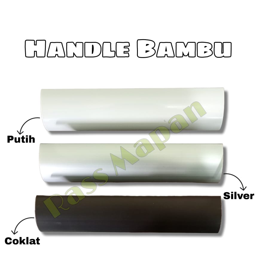 Jual Handle Bambu Pintu Aluminium swing White Brown 1 Pasang 2 Pc ...
