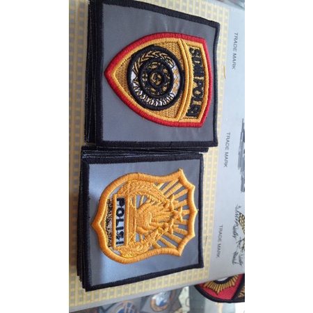 Jual logo sdm polri dan kewenangan untuk rompi polisi BordirTimbul3D ...