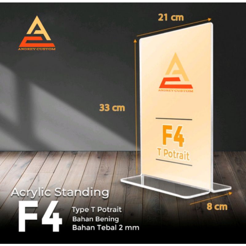 Jual Akrilik Display / Card Display / Nomor Meja / tempat Brosur T ...