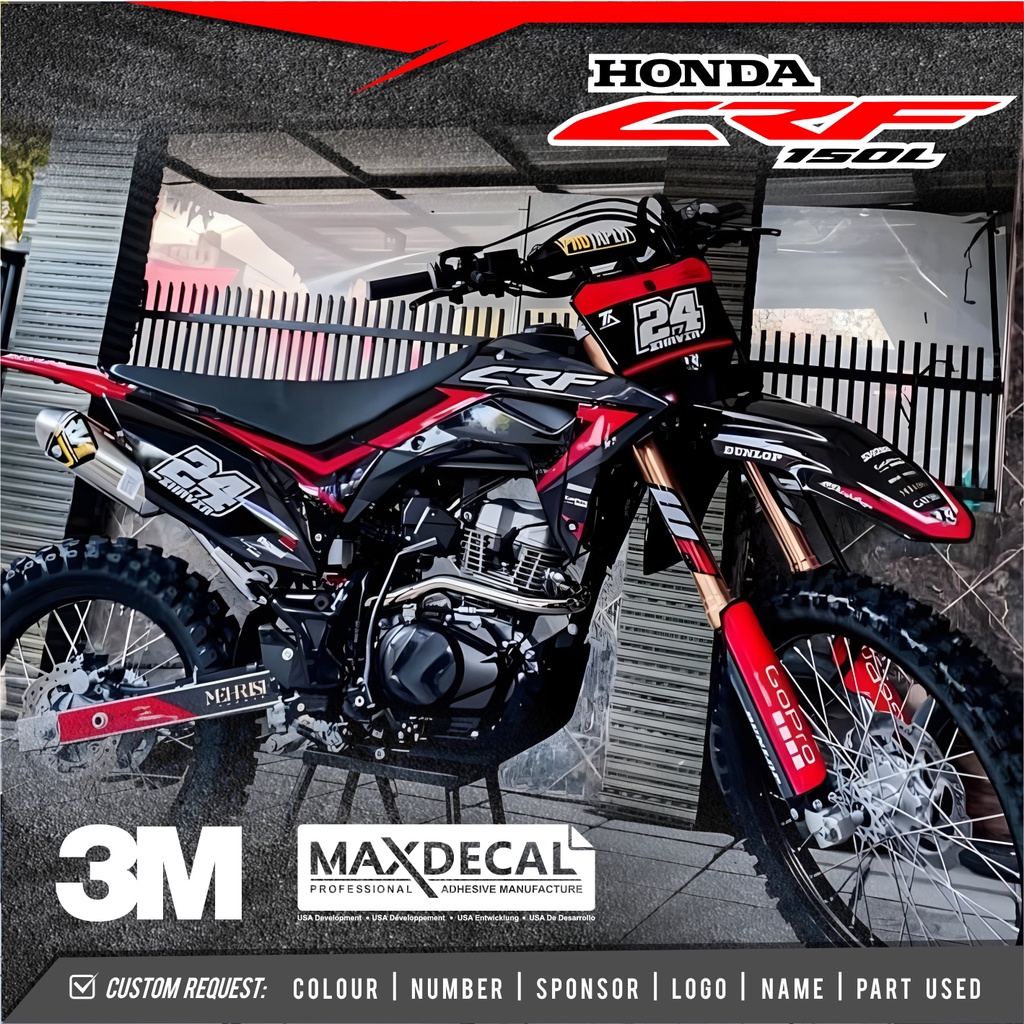 Jual Decal CRF 150 L full body Stiker Premium Maxdecal 3M Bisa Custom gambar sendiri honda crf ...