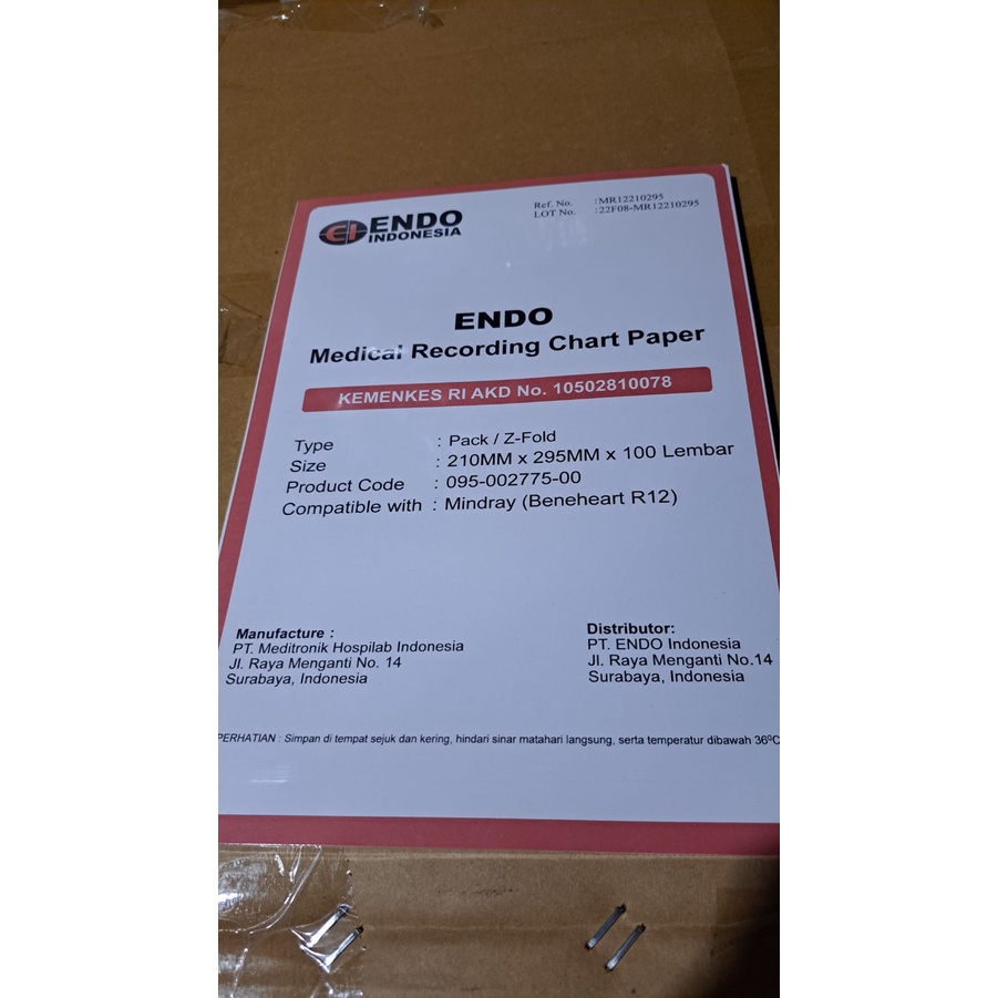 Jual ENDO Kertas EKG Mindray Benehearth 210mm x 295mm x 100 lembar | Shopee Indonesia