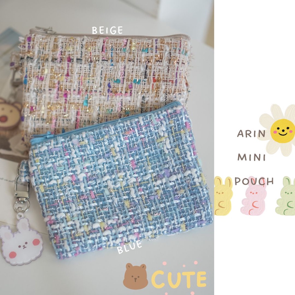 Jual ARIN MINI POUCH - DOMPET KECIL - POUCH KOSMETIK / MAKE UP - POUCH KOREA - POUCH ESTETIK ...