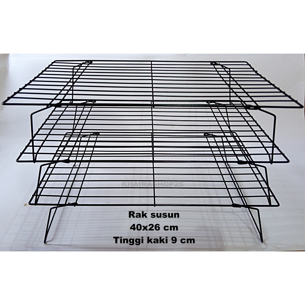 Jual Rak pendingin kue Cooling rack Rak susun calvanis 40x26 cm ...