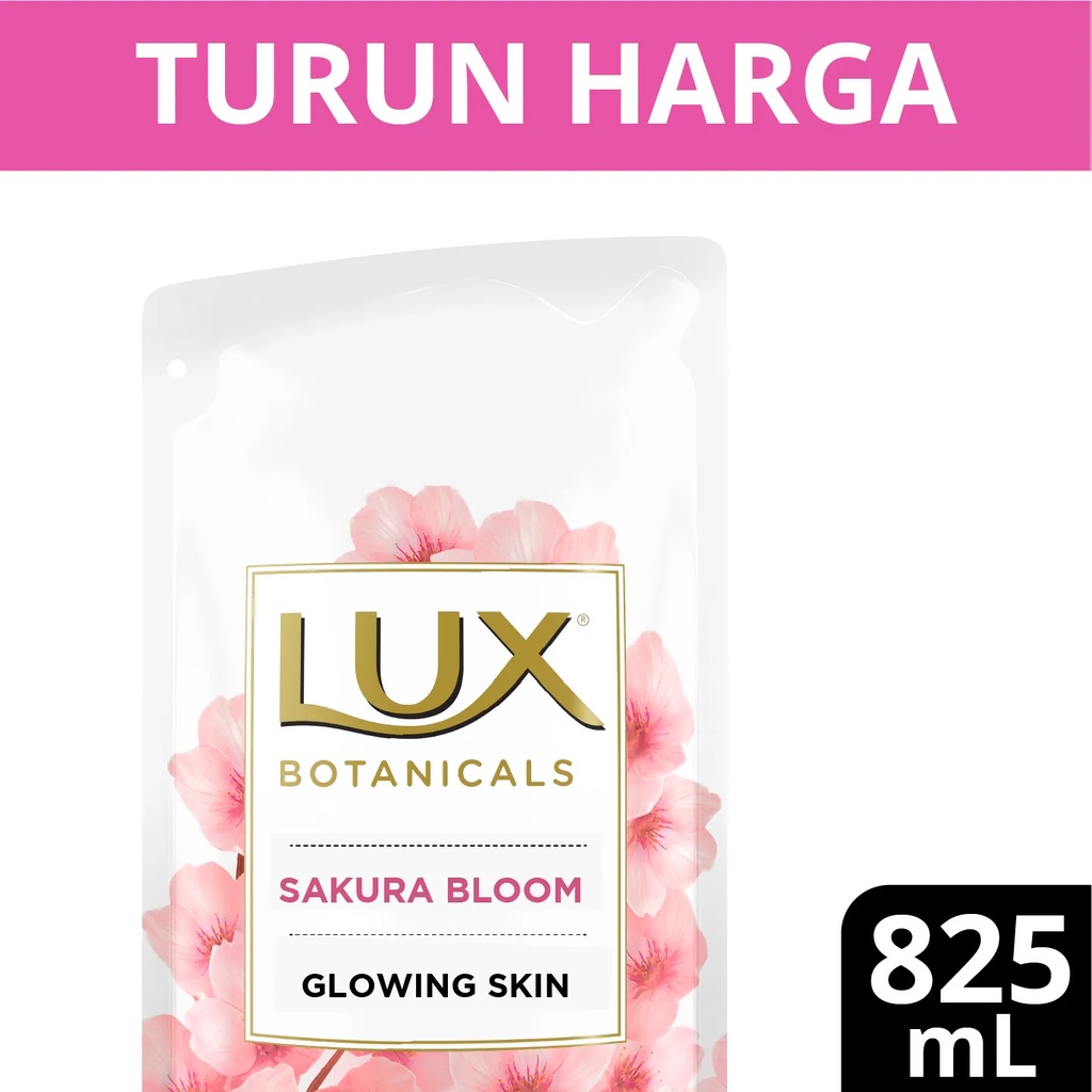 Jual Lux Botanicals Sakura Bloom with Vitamin C Essence Sabun Mandi Cair Refill [825 mL ...