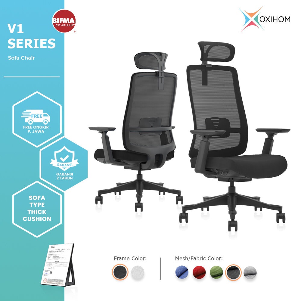 Jual Oxihom V1 Mesh Sofa Chair Kursi Kantor Kursi Gaming Belajar ...