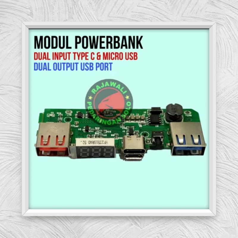 Jual MODUL POWERBANK TYPE C MICRO USB DUAL PORT 18650 POLYMER | Shopee ...