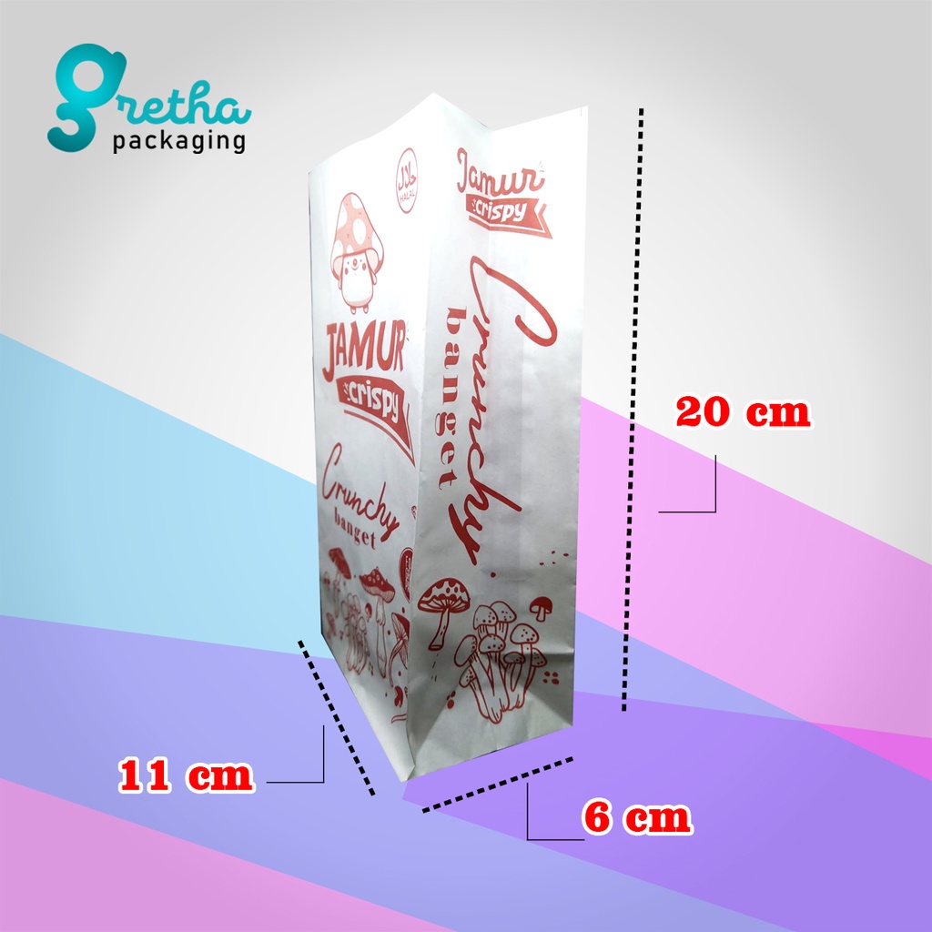 Jual Kantong Jamur Crispy, Bungkus Jamur Crispy, Paper Bag Jamur Crispy ...