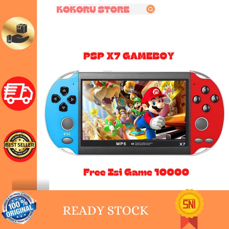 Jual KOKORU-PSP X7 Gameboy Handheld Game Console Player 4.3 inch 8GB ...