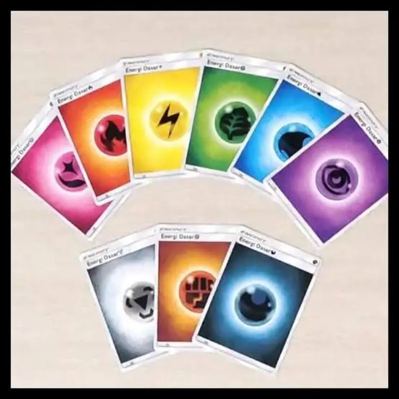 Jual Kartu energy atau energi pokemon elemen listrik, water, fight ...