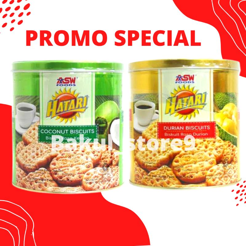 Jual HATARI BISCUITS KALENG 325 GRAM RASA COCONUT / DURIAN | Shopee ...