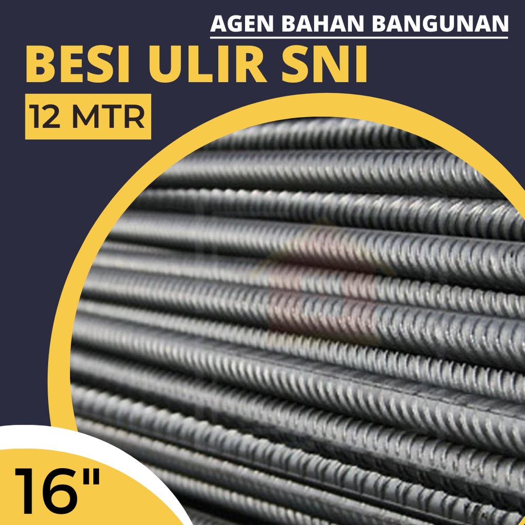 Jual Besi Ulir 16 mm SNI / Besi Beton Ulir 16mm SNI / Besi Tulangan ...