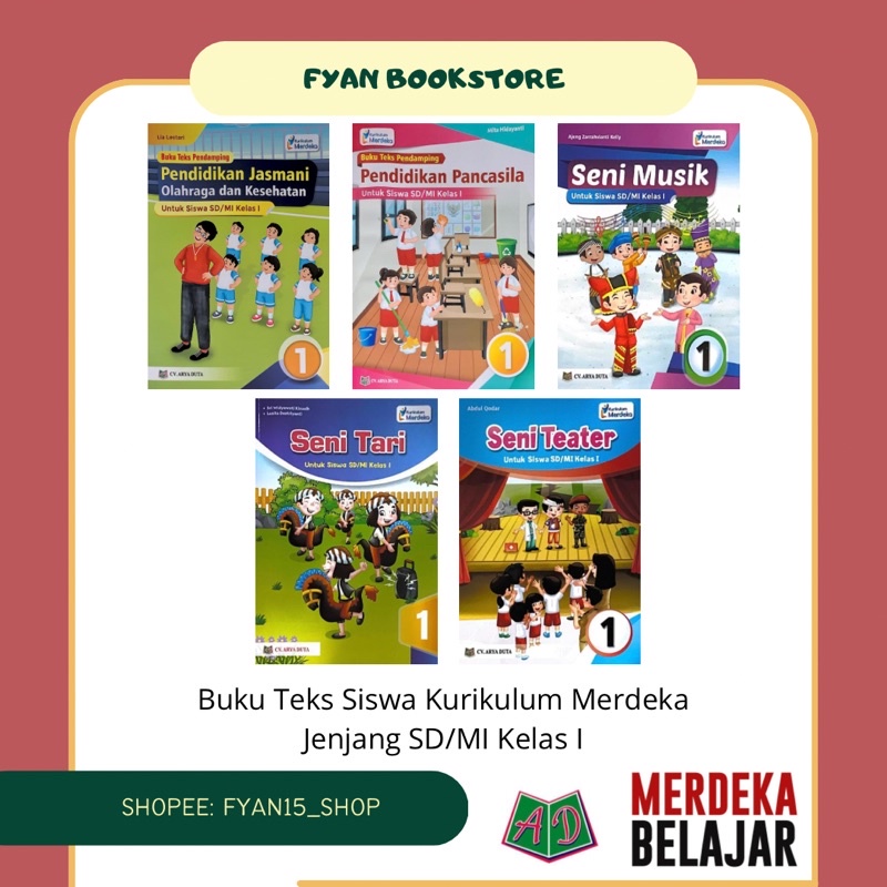 Jual Fyan Book Store: Buku Teks Pendamping Kurikulum Merdeka Jenjang SD kelas 1, Buku Teks SD ...