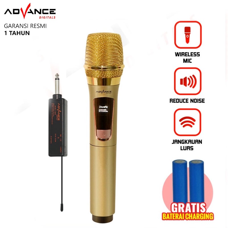 Jual Microphone Advance MIC103 Mic Wireless Profesional Rechargeable ...