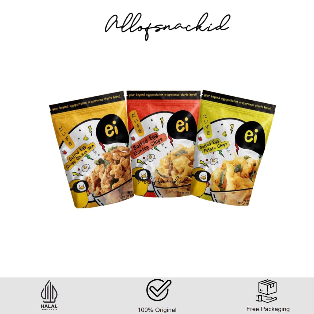 Jual EI Salted Egg - Chicken Skin - Potato Chips - Wonton Chips - Kulit ...