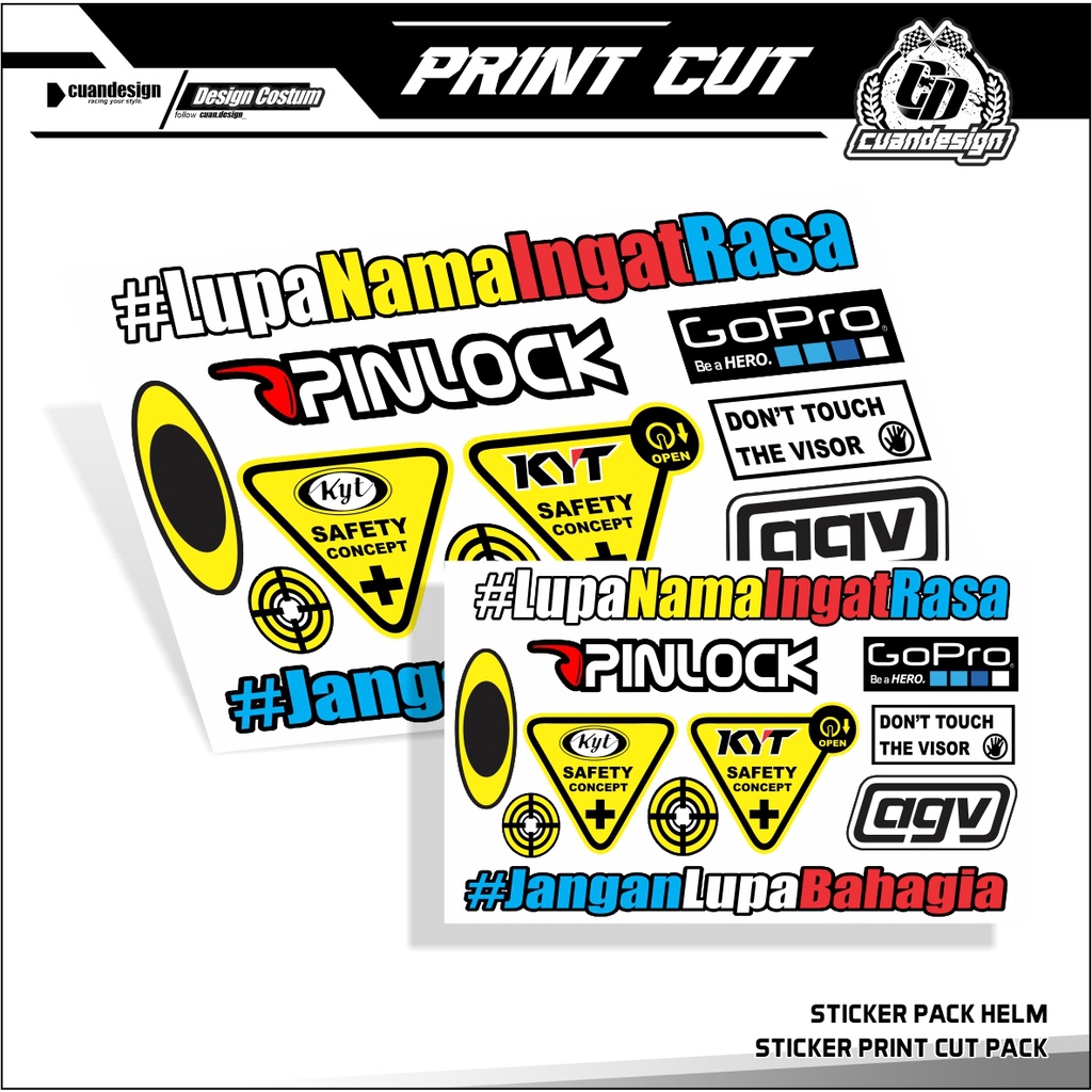Jual STIKER HELM STICKER HELMET SET MURAH STICKER HELM PACK | Shopee ...
