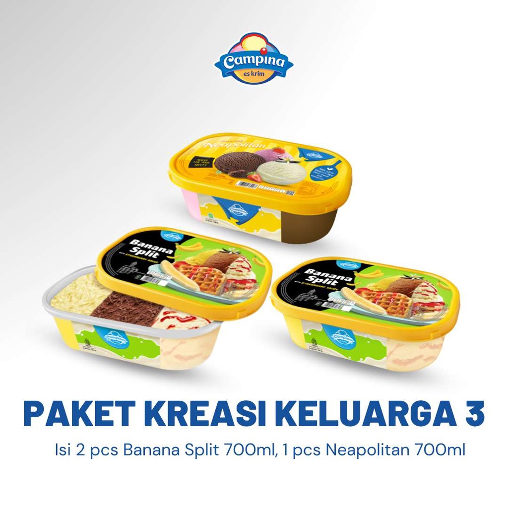Jual PAKET ICE CREAM CAMPINA KREASI KELUARGA 3 - ES KRIM | Shopee Indonesia