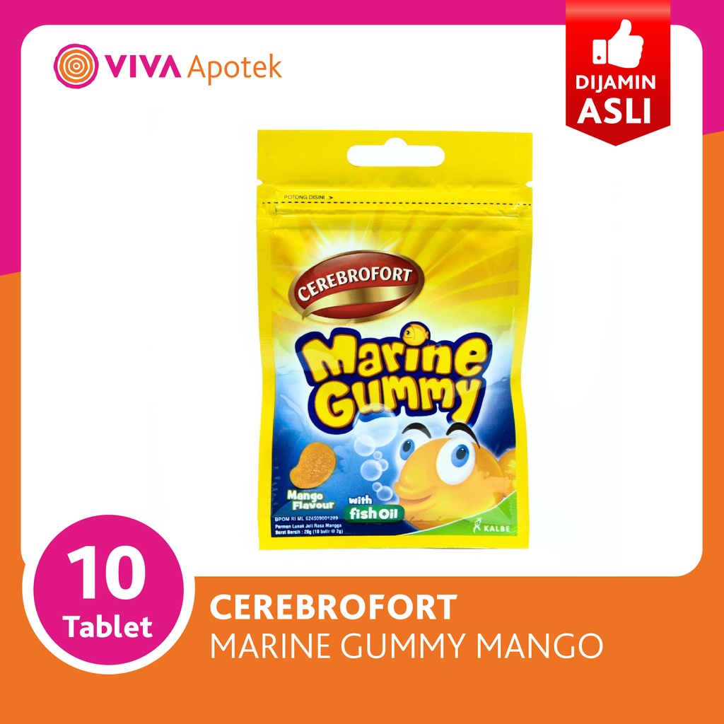 Jual Cerebrofort Marine Gummy Mango Sachet | Shopee Indonesia
