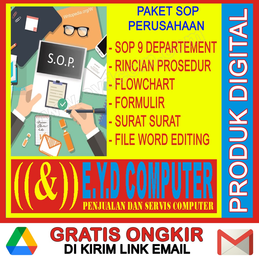 Jual SOP PERUSAHAAN UMUM PAKET S.O.P DEPARTEMEN PERUSAHAAN LENGKAP ...