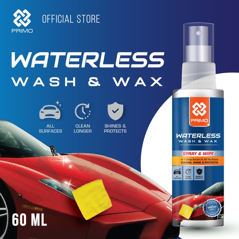 Jual PRIMO WATERLESS HYDROPHOBIC WASH & WAX Pencuci Mobil/Motor Tanpa ...