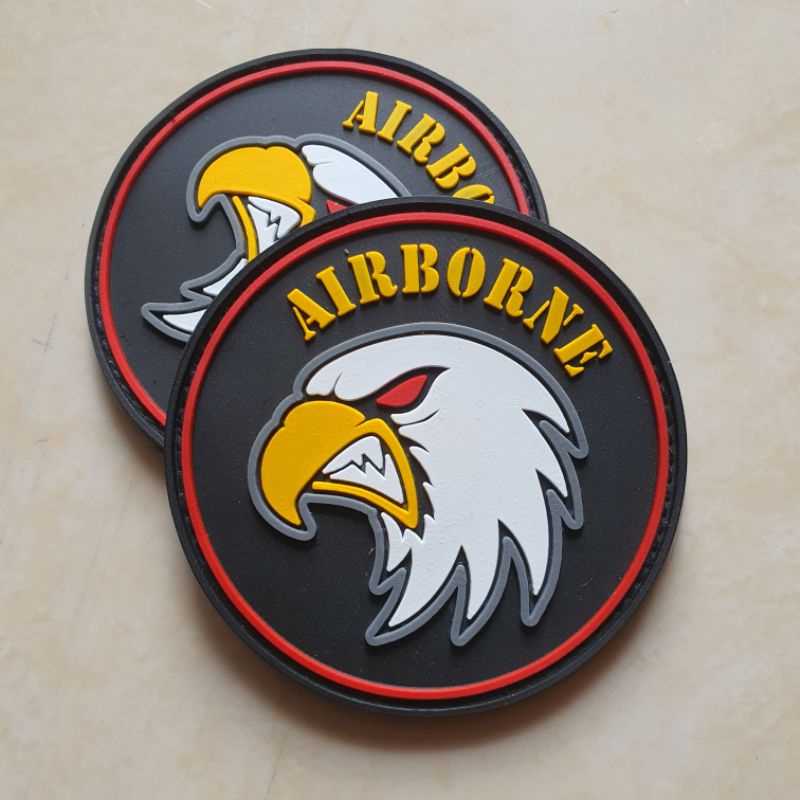 Jual patch rubber logo airborne bulat - tni au - angkatan udara ...